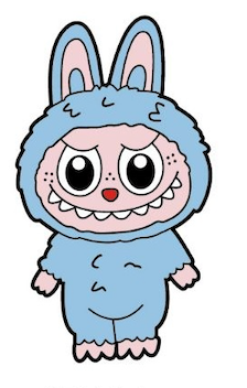 BLUE LABUBU STICKER – My Store